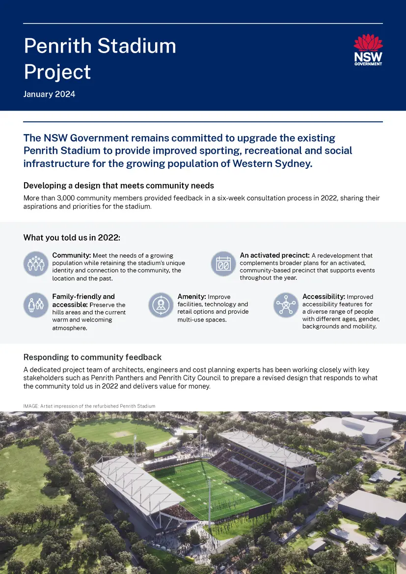 What we are building | Penrith Stadium